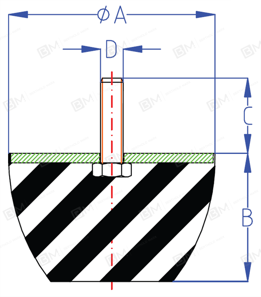 Butée conique Acier - Diam. 220 mm | Berthold Marx