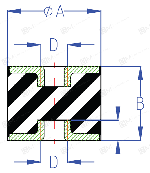 Femelle / Femelle Acier - Diam. 80 mm | Berthold Marx