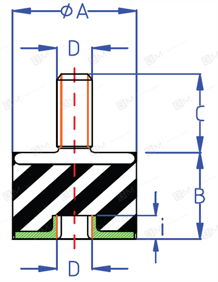 Mâle / Femelle Acier - Diam. 16 mm | Berthold Marx